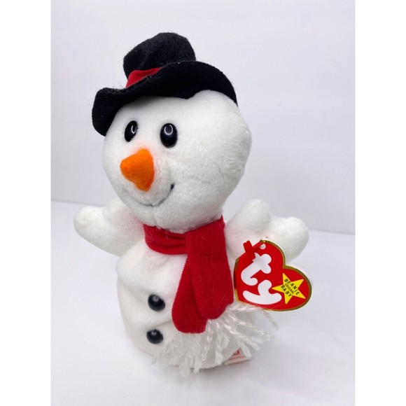 Ty | Toys | Rare Retired Ty Beanie Babies Snowball The Snowman Style 42 ...